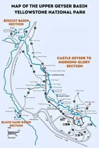 Guide to the Upper Geyser Basin in Yellowstone (5 Sections, Trails ...