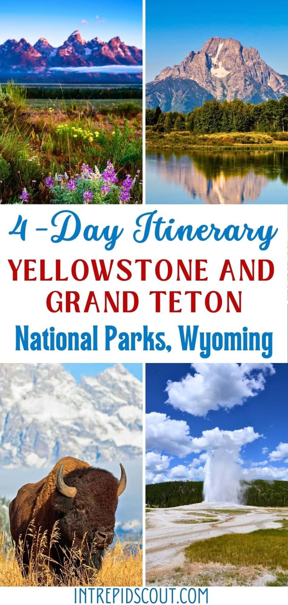 4 Days in Yellowstone and Grand Teton Itinerary (Info+Maps+Tips)